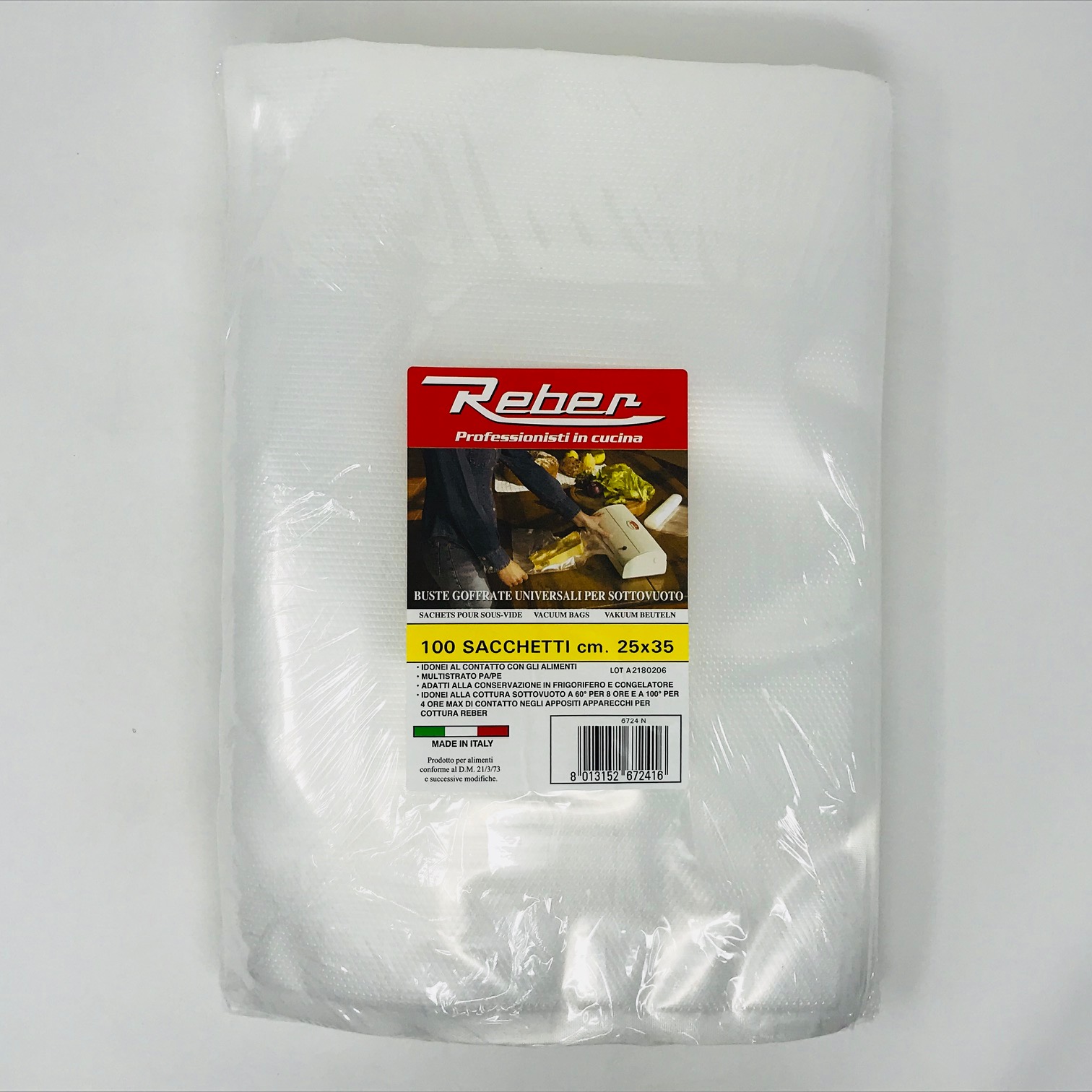 BAG OF 100 EMBOSSED BAGS 25x35 cm - Reber Srl